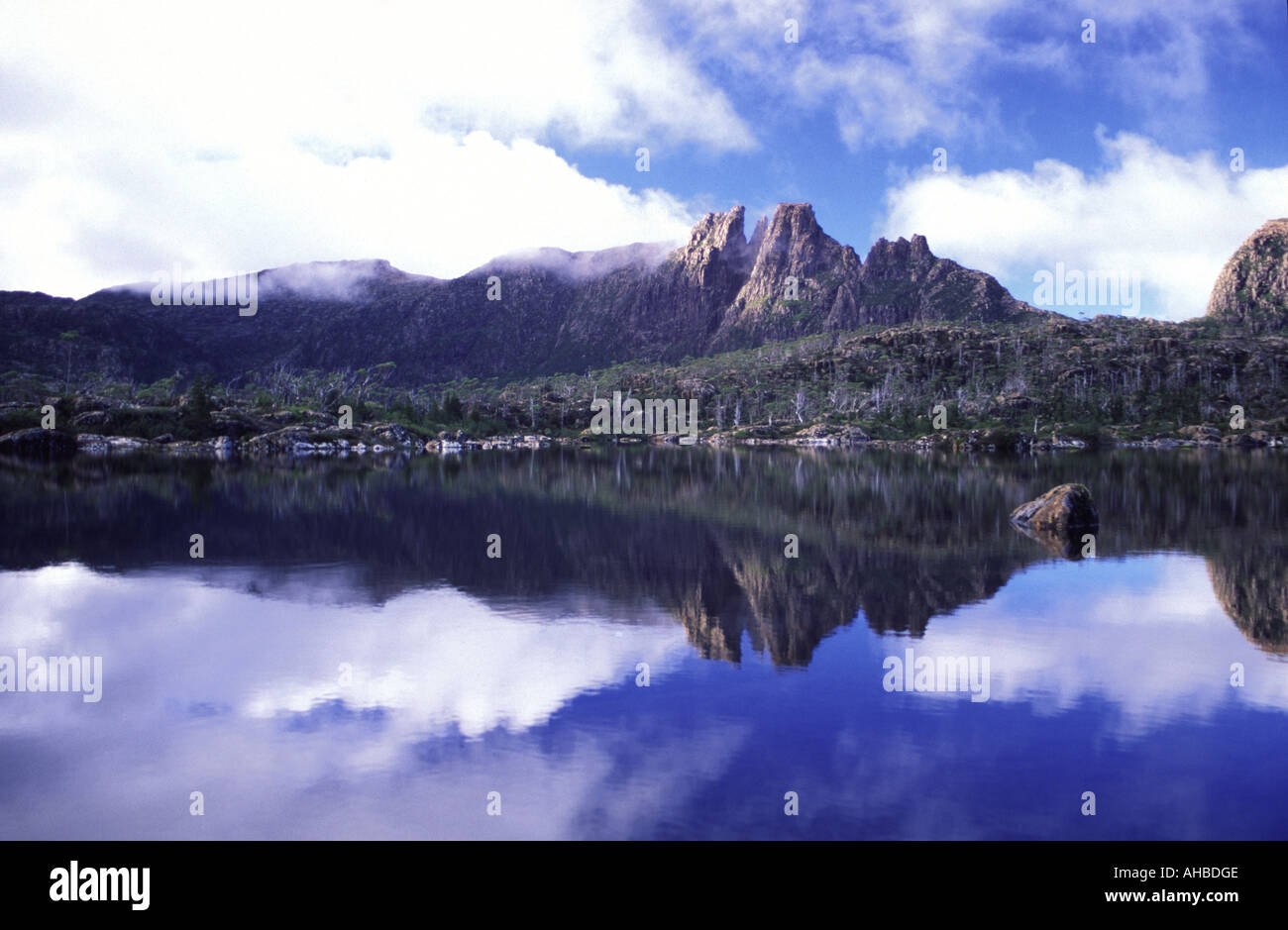Mount Geryon as seen from the Labyrinth in Tasmanias central highlands ...