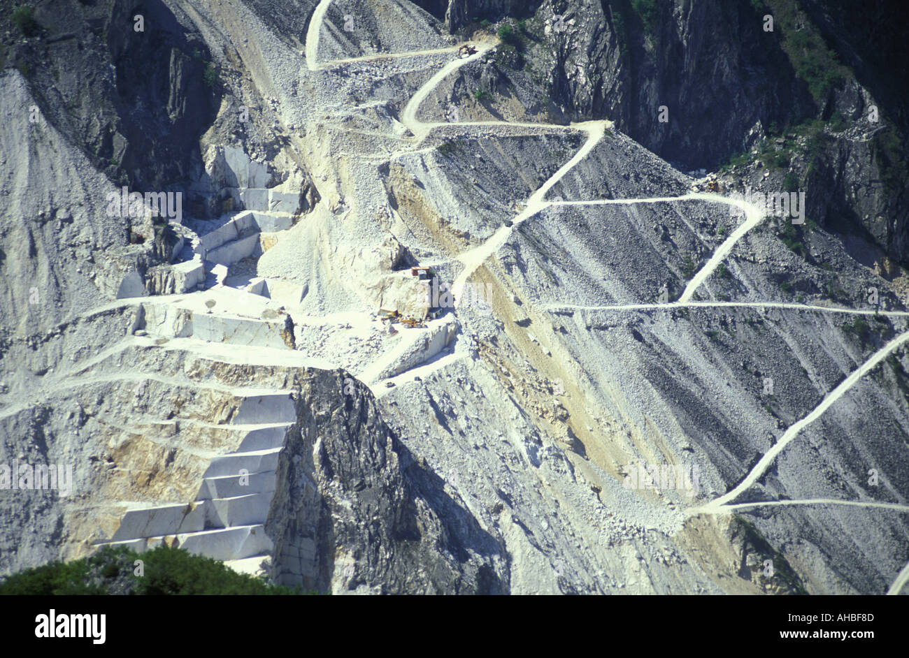 Marble quarry in the Apuane Alps Carrara Tuscany Italy Stock Photo - Alamy