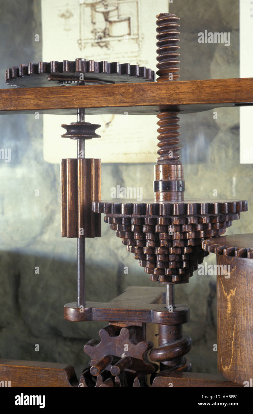 Prototypes in Leonardo museum Vinci Tuscany Italy Stock Photo - Alamy