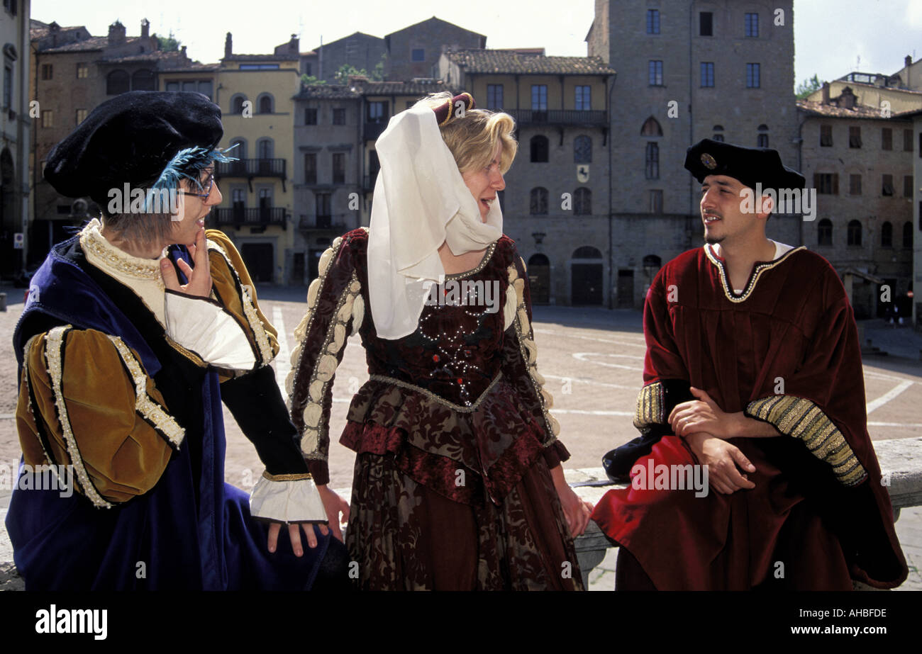 Medieval costumes Arezzo Tuscany Italy Stock Photo - Alamy