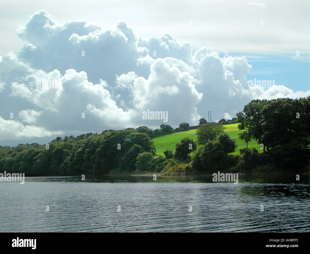 Clouds and river Stock Photo - Alamy