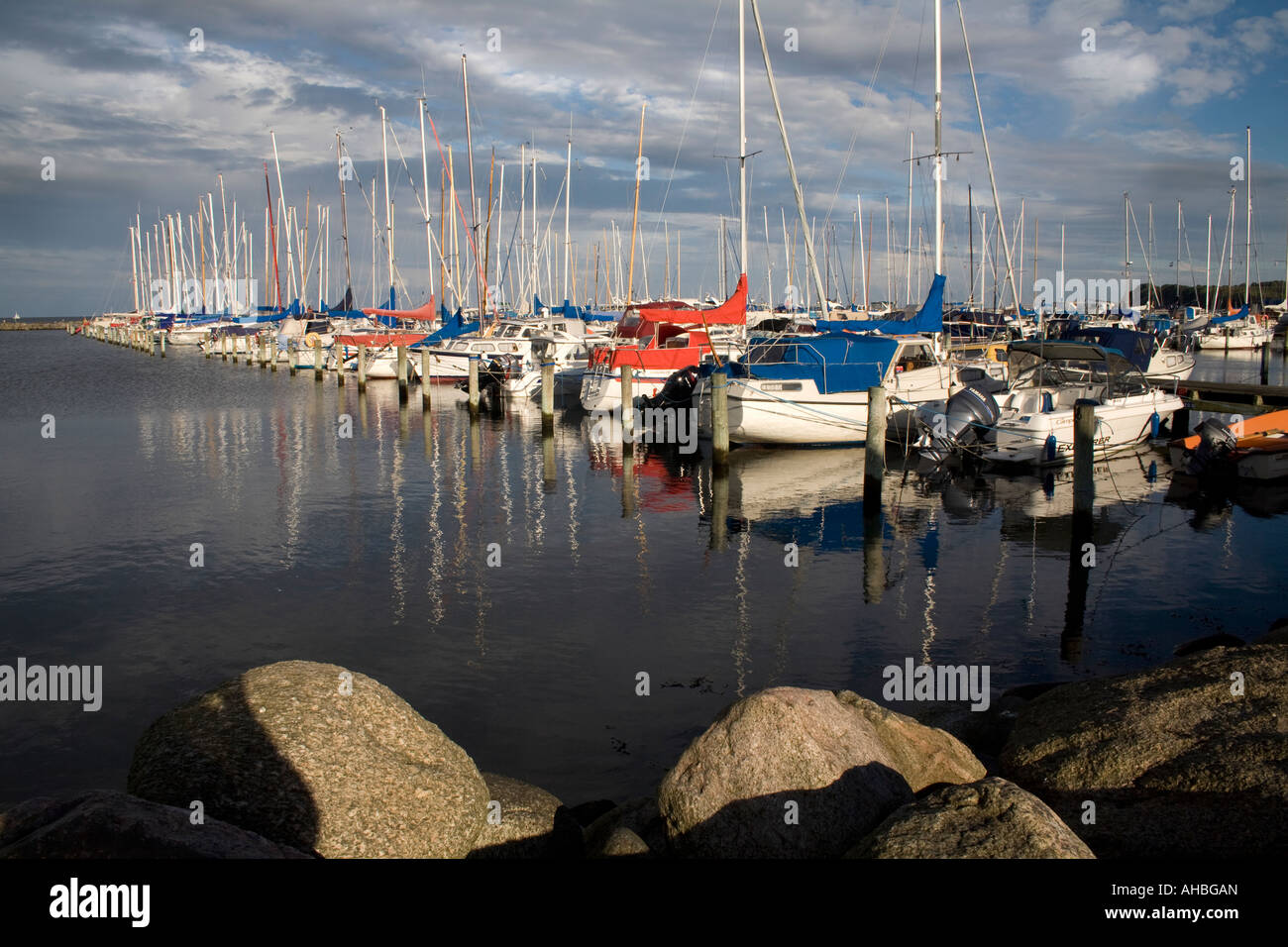Danish harbour Kerteminde Stock Photo - Alamy