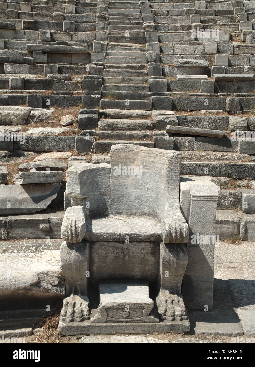 Ancient greek amphitheatre Priene Turkey Stock Photo - Alamy