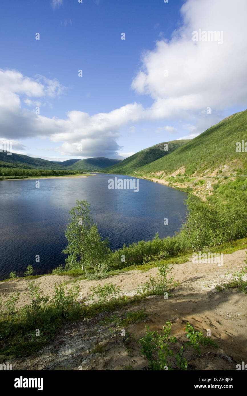 Teno river between Finland and Norway Stock Photo - Alamy
