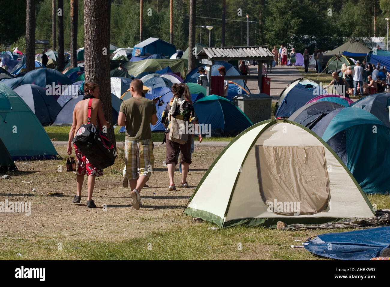 camping area during a music festival Stock Photo - Alamy