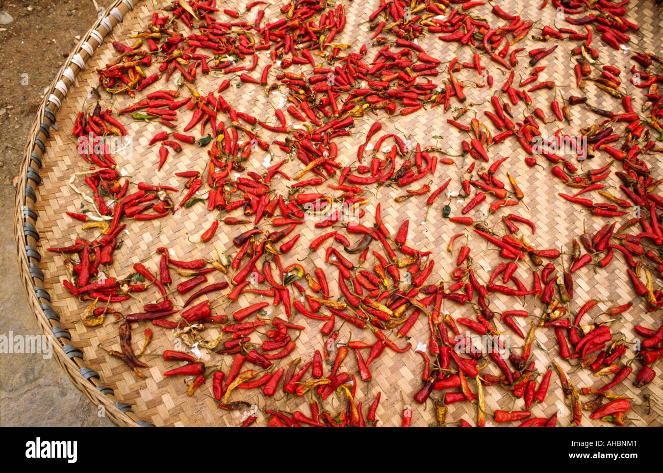 Chillies drying china hi-res stock photography and images - Alamy