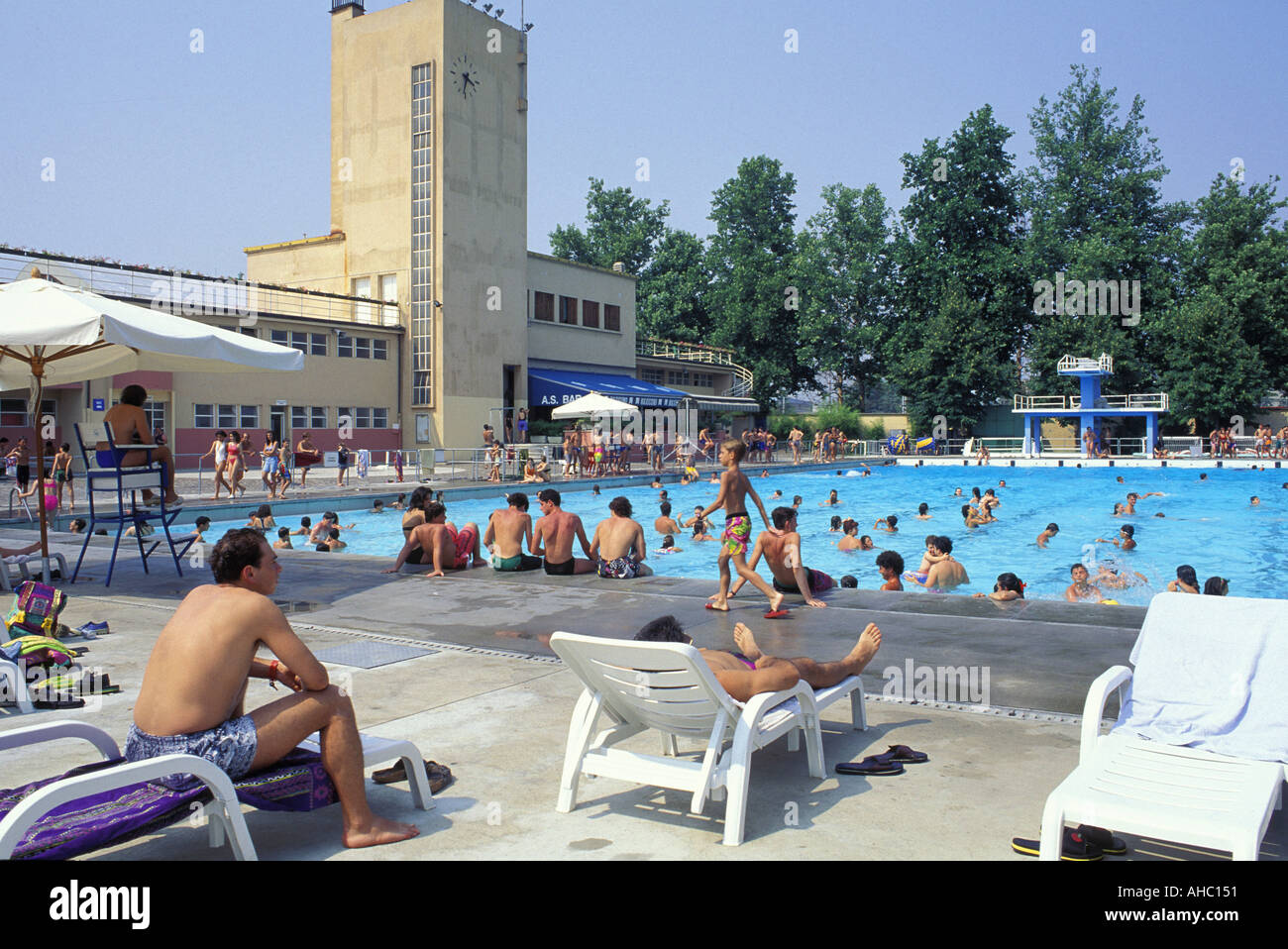 Swimming pool Modena Emilia Romagna Italy Stock Photo - Alamy