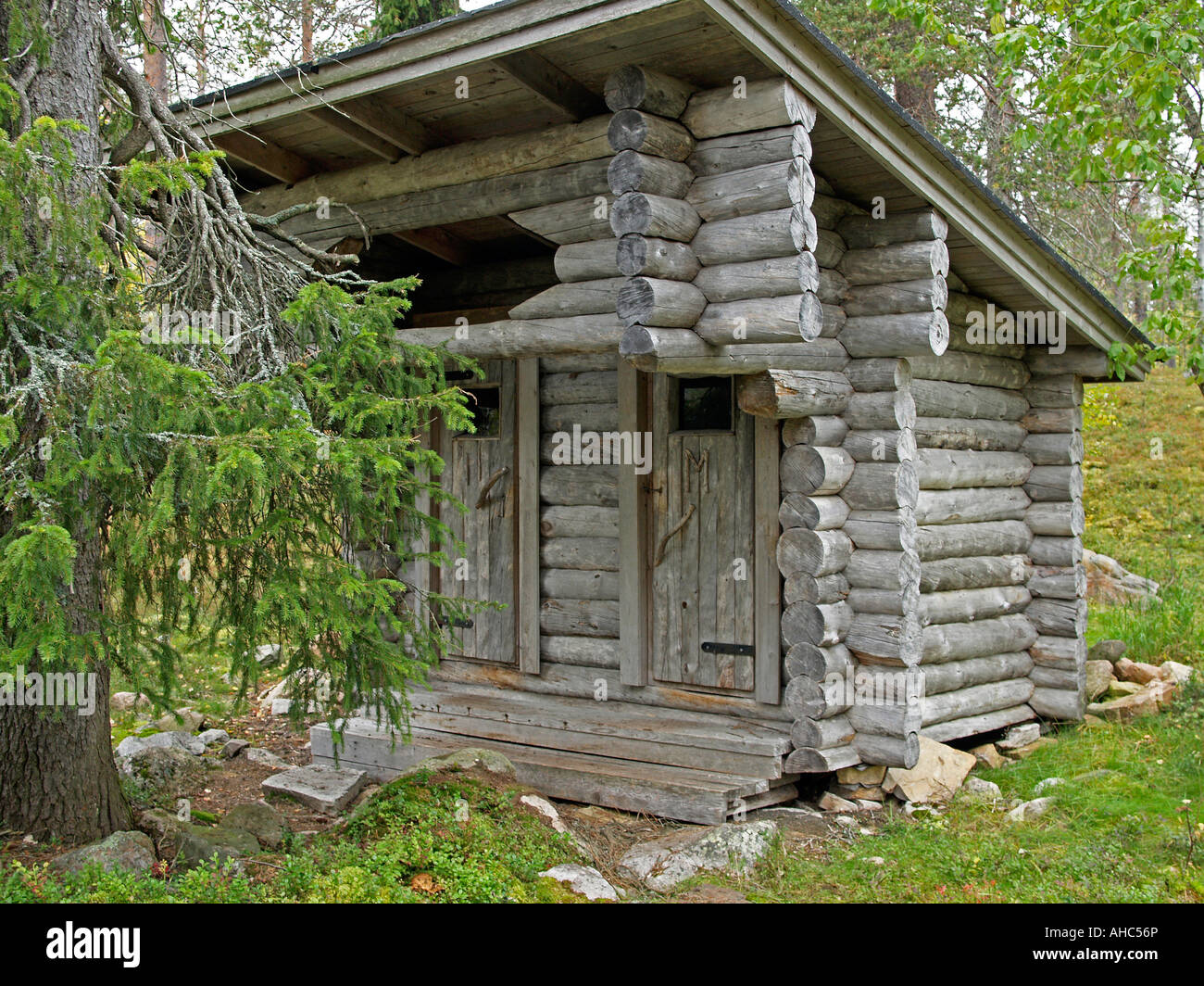 toilet at a refuge in Yllas Pallastunturi Nationalpark Lapland Finland ...