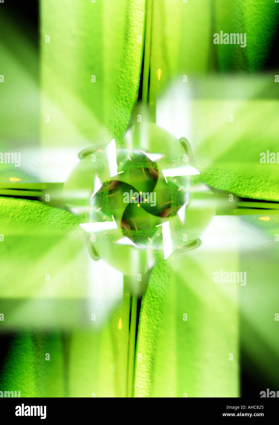 Obscure cubist composition in Green Stock Photo - Alamy