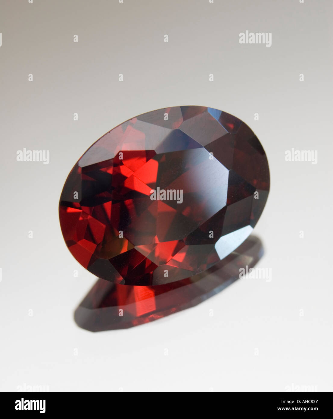 Oval cut Garnet Stock Photo - Alamy
