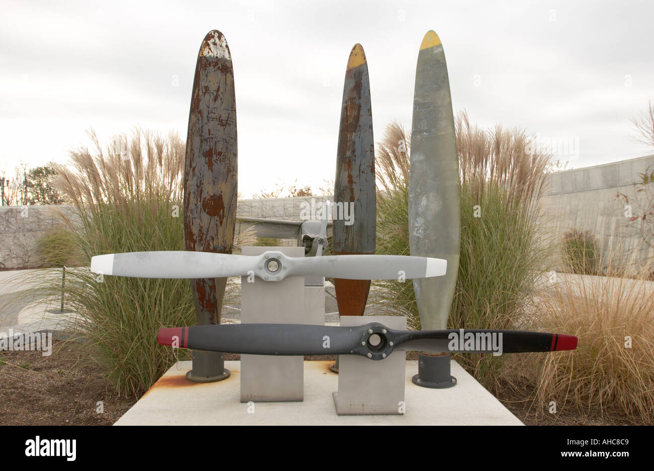 Airplane propellers on display at WWII D Day Memorial in Bedford VA USA ...
