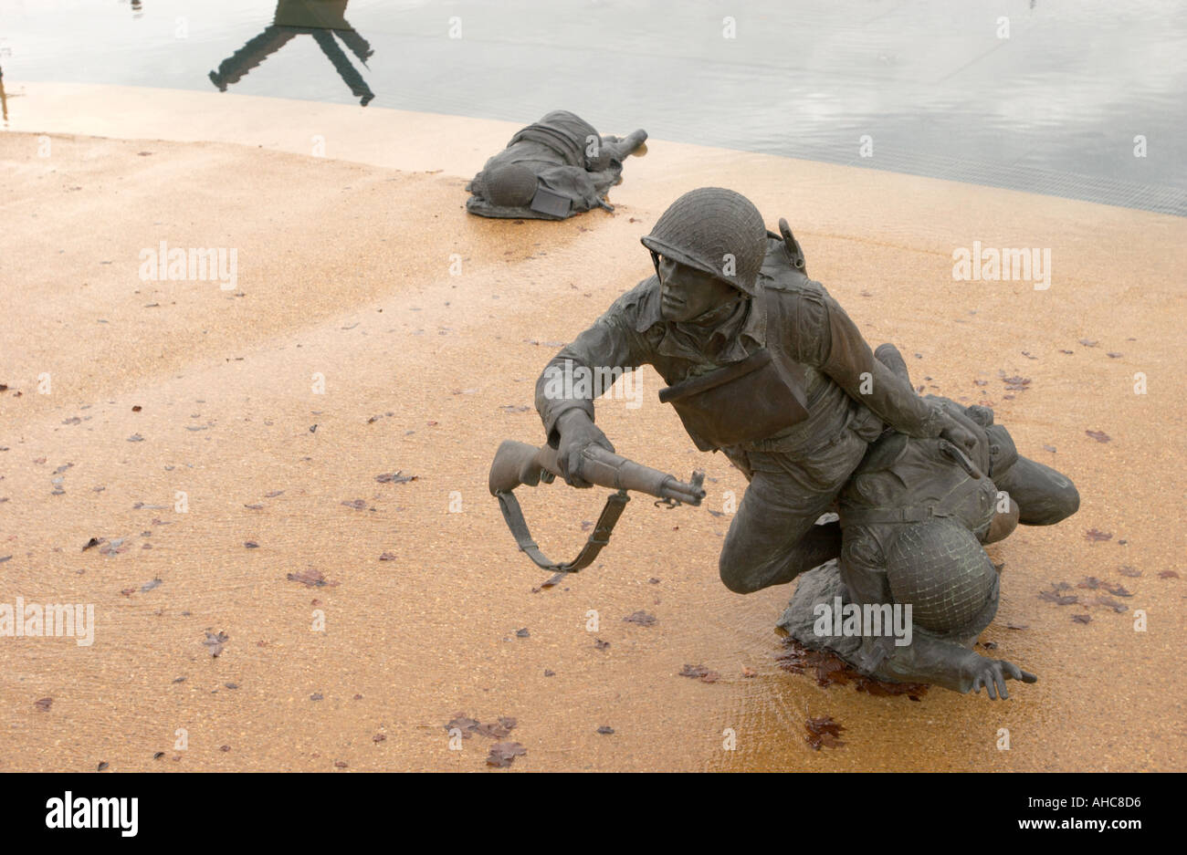 Statues on display at WWII D Day Memorial in Bedford VA USA Stock Photo ...