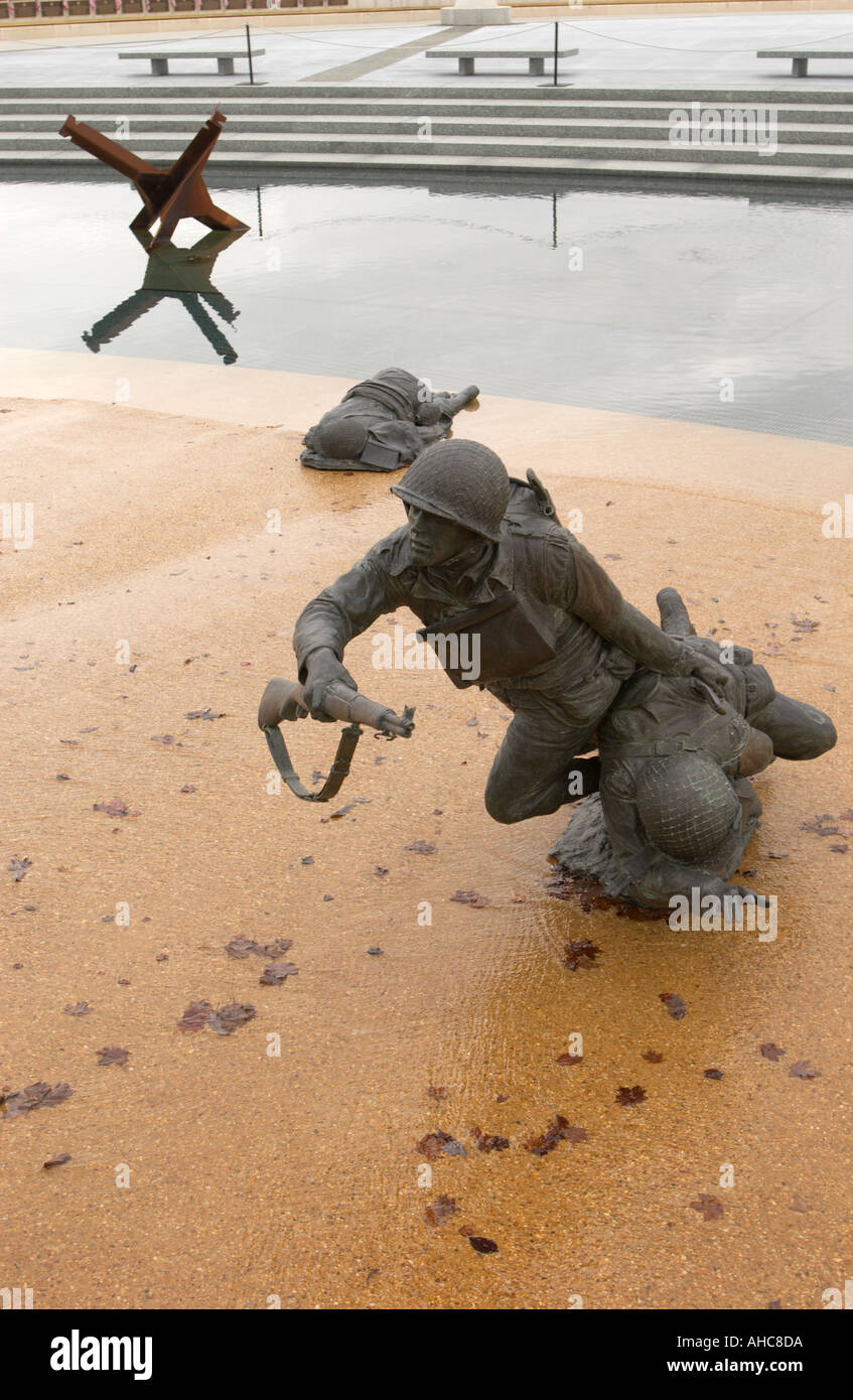 Statues on display at WWII D Day Memorial in Bedford VA USA Stock Photo ...
