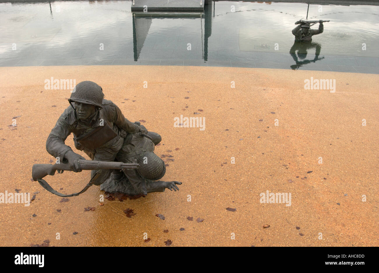 Statues on display at WWII D Day Memorial in Bedford VA USA Stock Photo ...