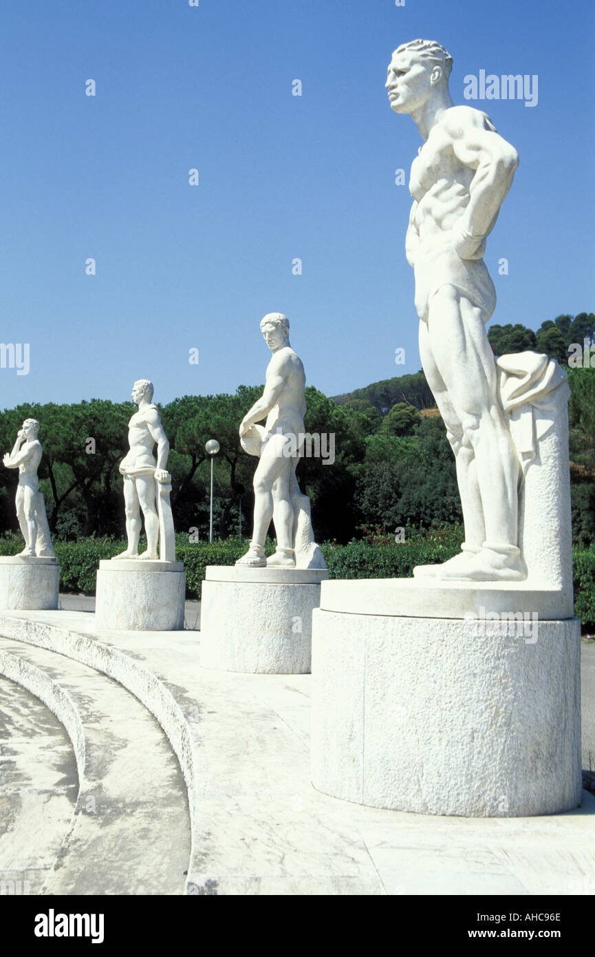 Statues Stadio dei Marmi Rome Lazio Italy Stock Photo - Alamy
