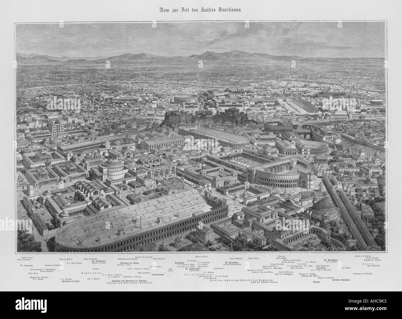View Of Rome Circa 270 Stock Photo - Alamy