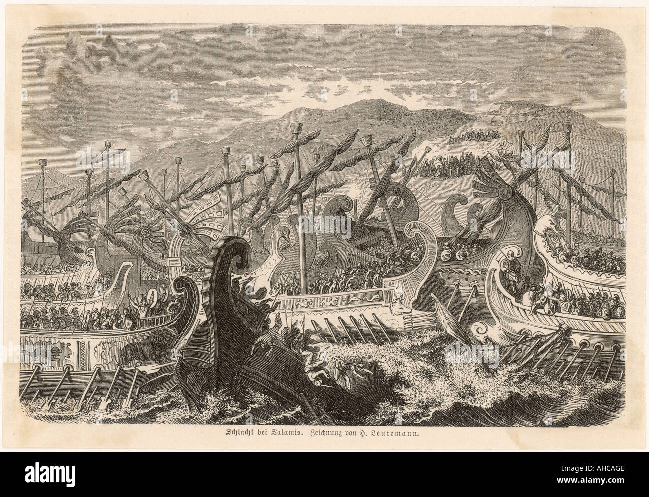 Salamis Persian Defeat Stock Photo - Alamy