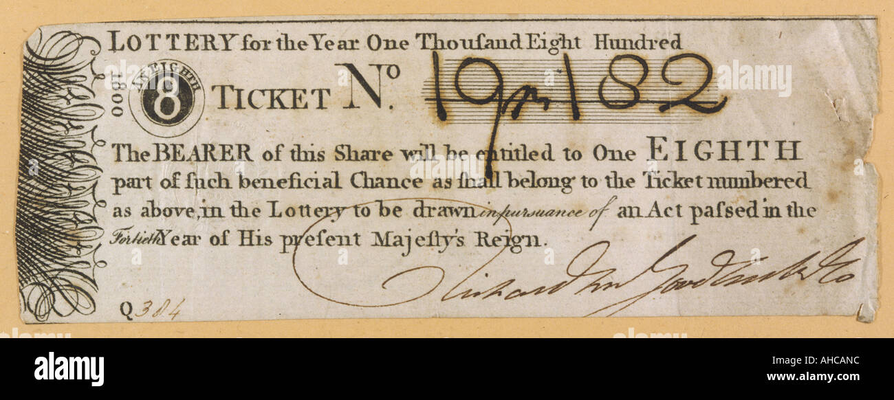 Historical lotteries hi-res stock photography and images - Alamy