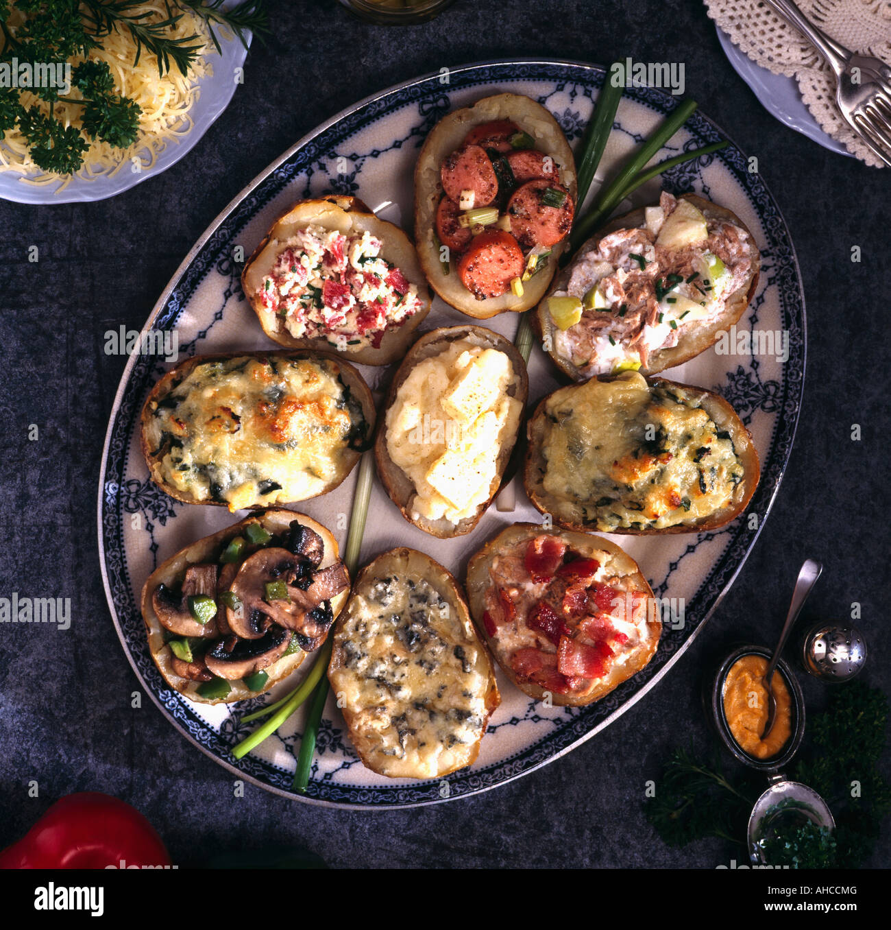 Food jacket potato fillings hi-res stock photography and images - Alamy