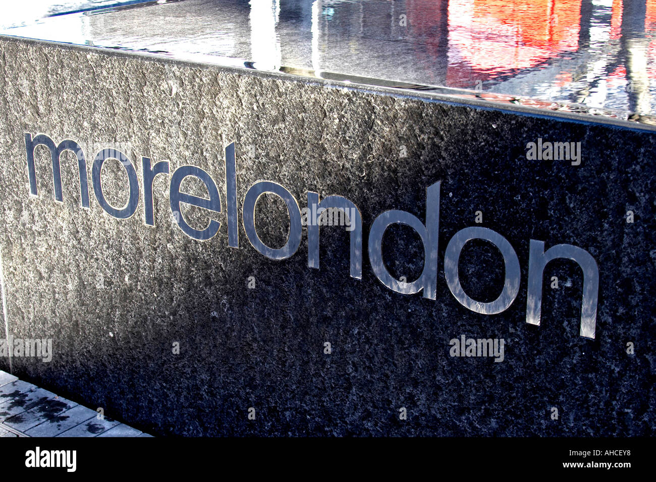 More London water sculpture with reflections London SW1 England Stock ...