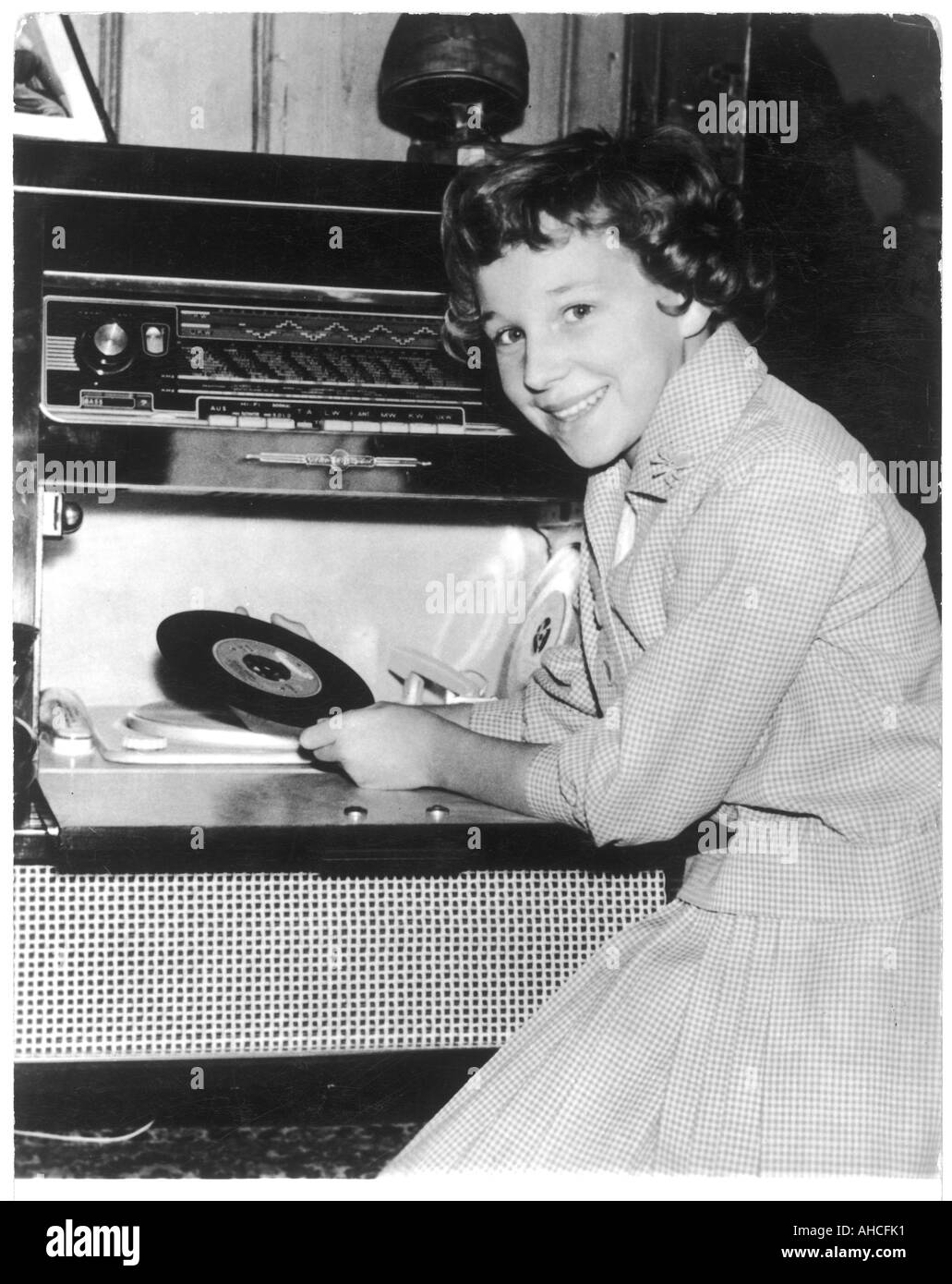 1950s record Black and White Stock Photos & Images - Alamy