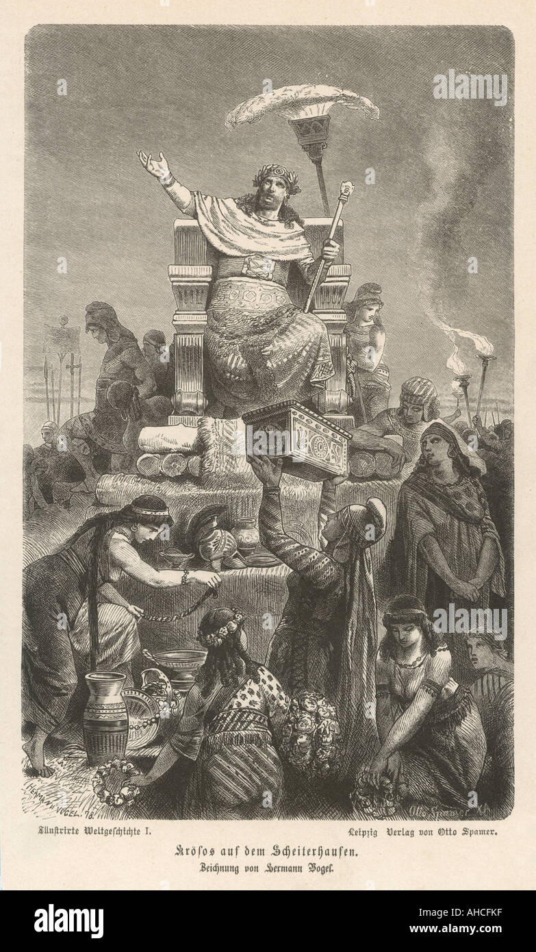 Croesus Funeral Pyre Stock Photo - Alamy