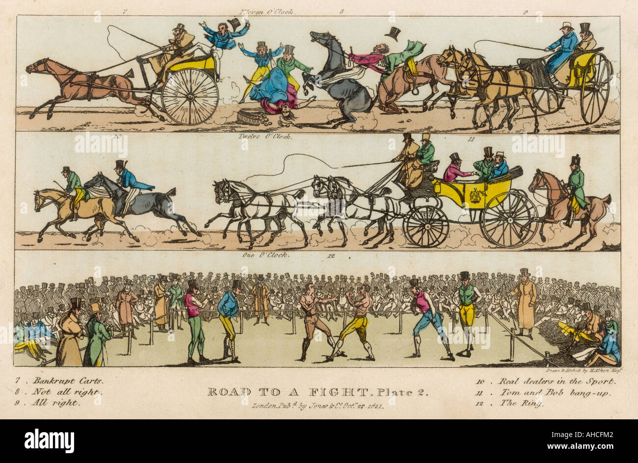 Prize Fight 1821 Stock Photo - Alamy