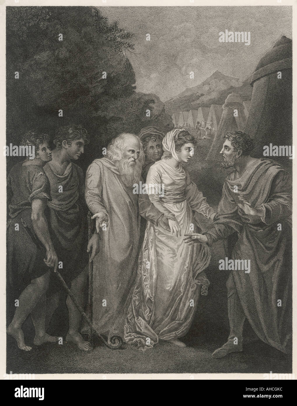 Moses Wife And Sons Stock Photo - Alamy