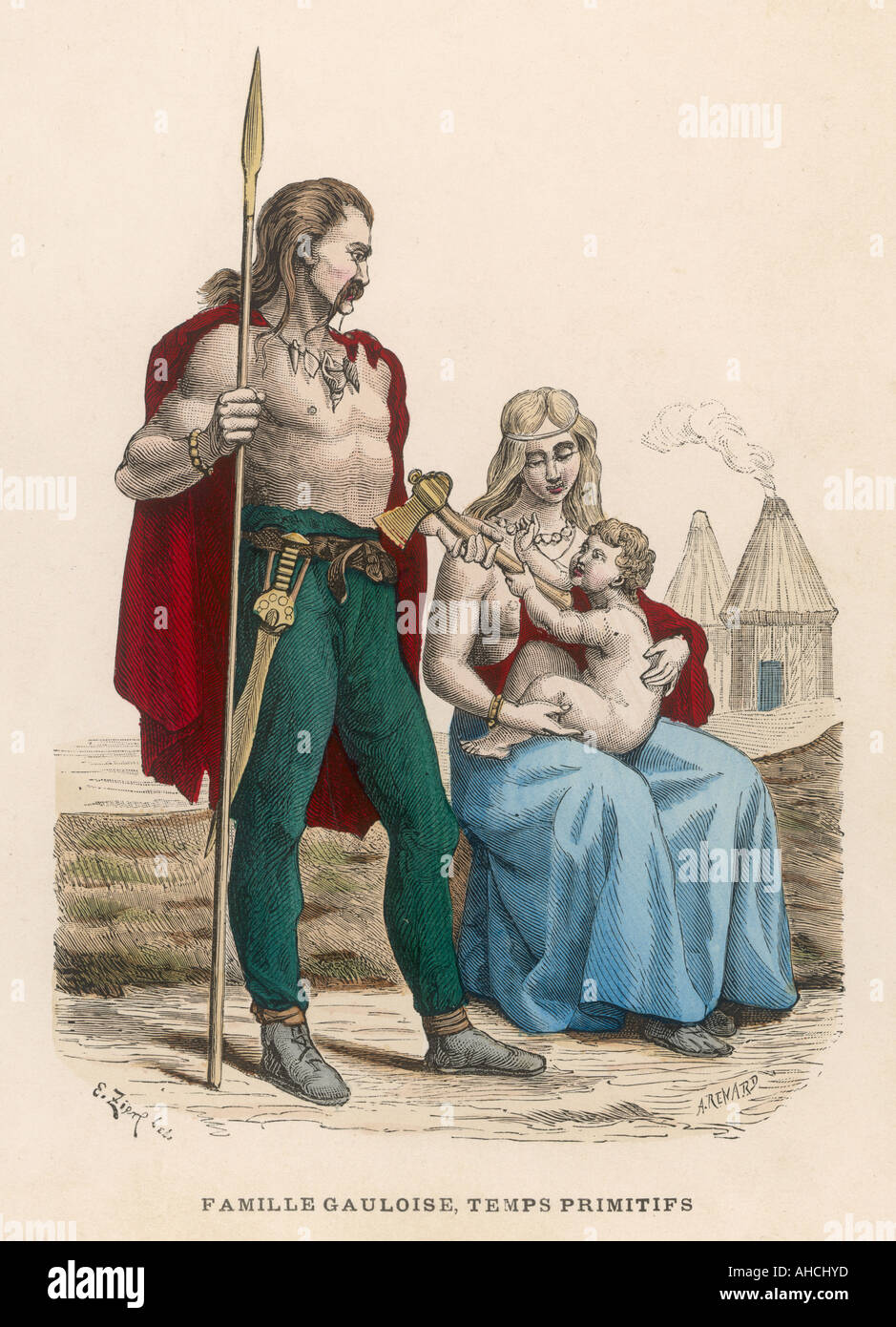 Family Of Ancient Gaul Stock Photo - Alamy