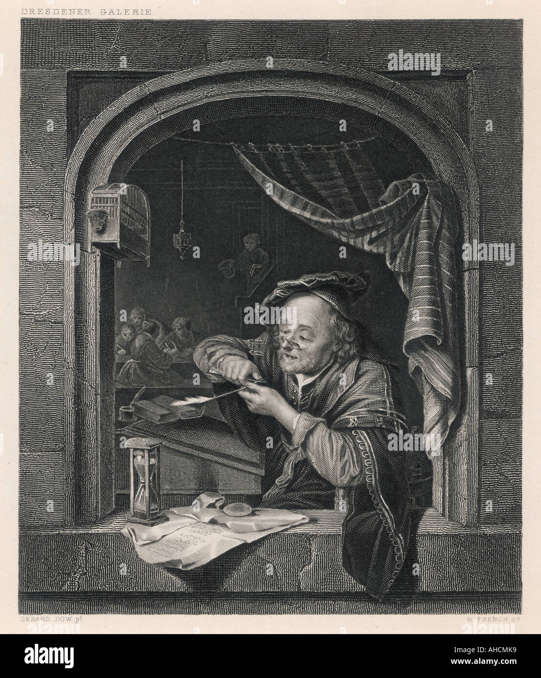 Dutch Writing Master Stock Photo - Alamy