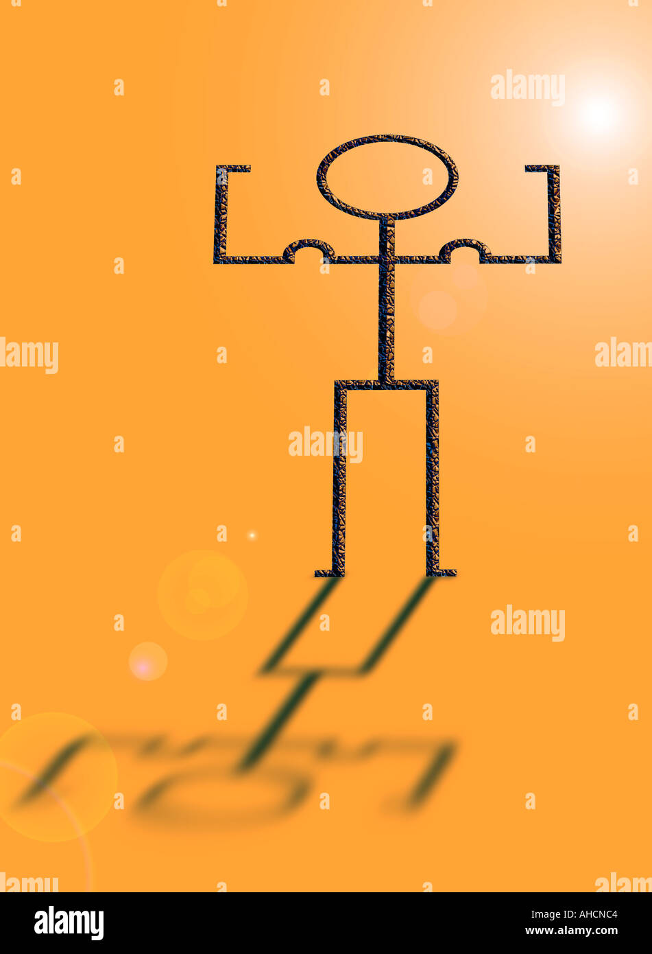 Stickman flexing muscles hi-res stock photography and images - Alamy