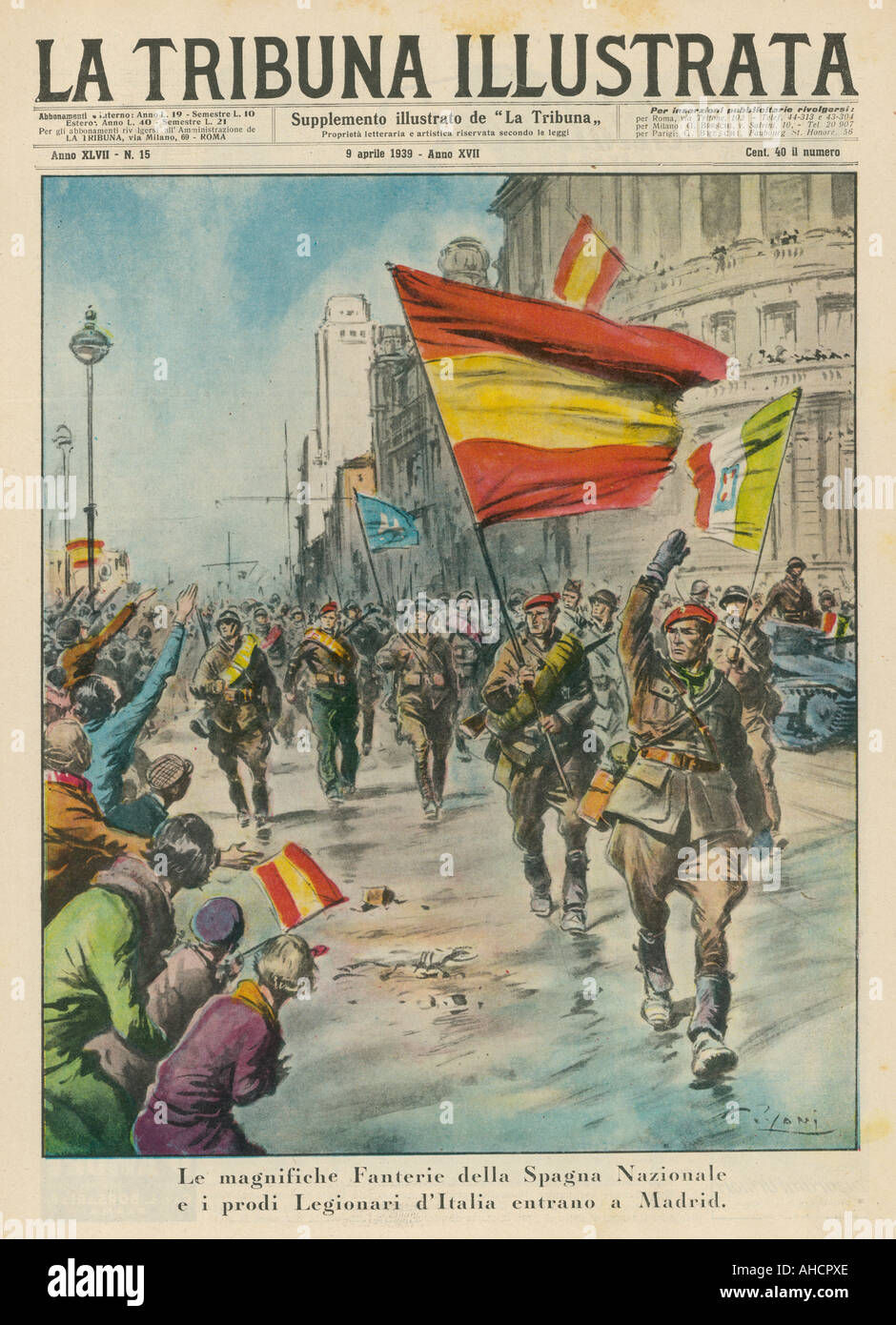 Francos Army In Madrid Stock Photo - Alamy