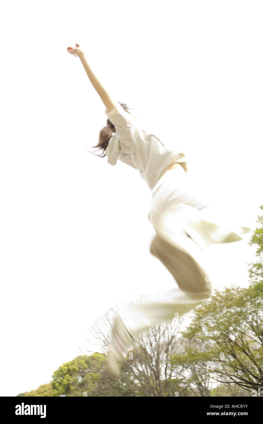 The flying woman Stock Photo - Alamy