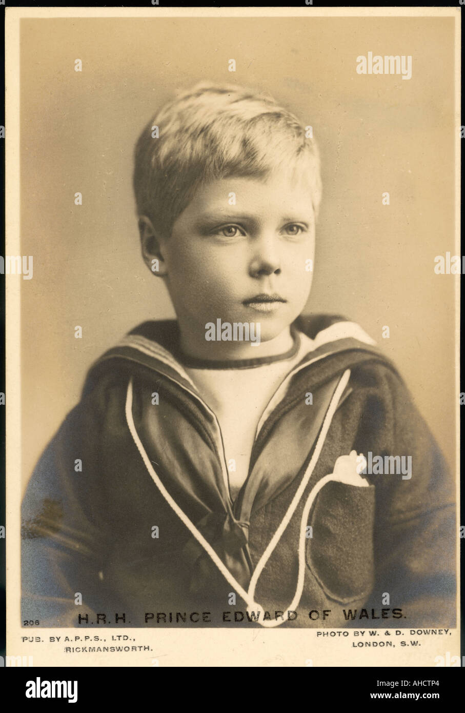 Edward Viii Boy Postcard Stock Photo - Alamy
