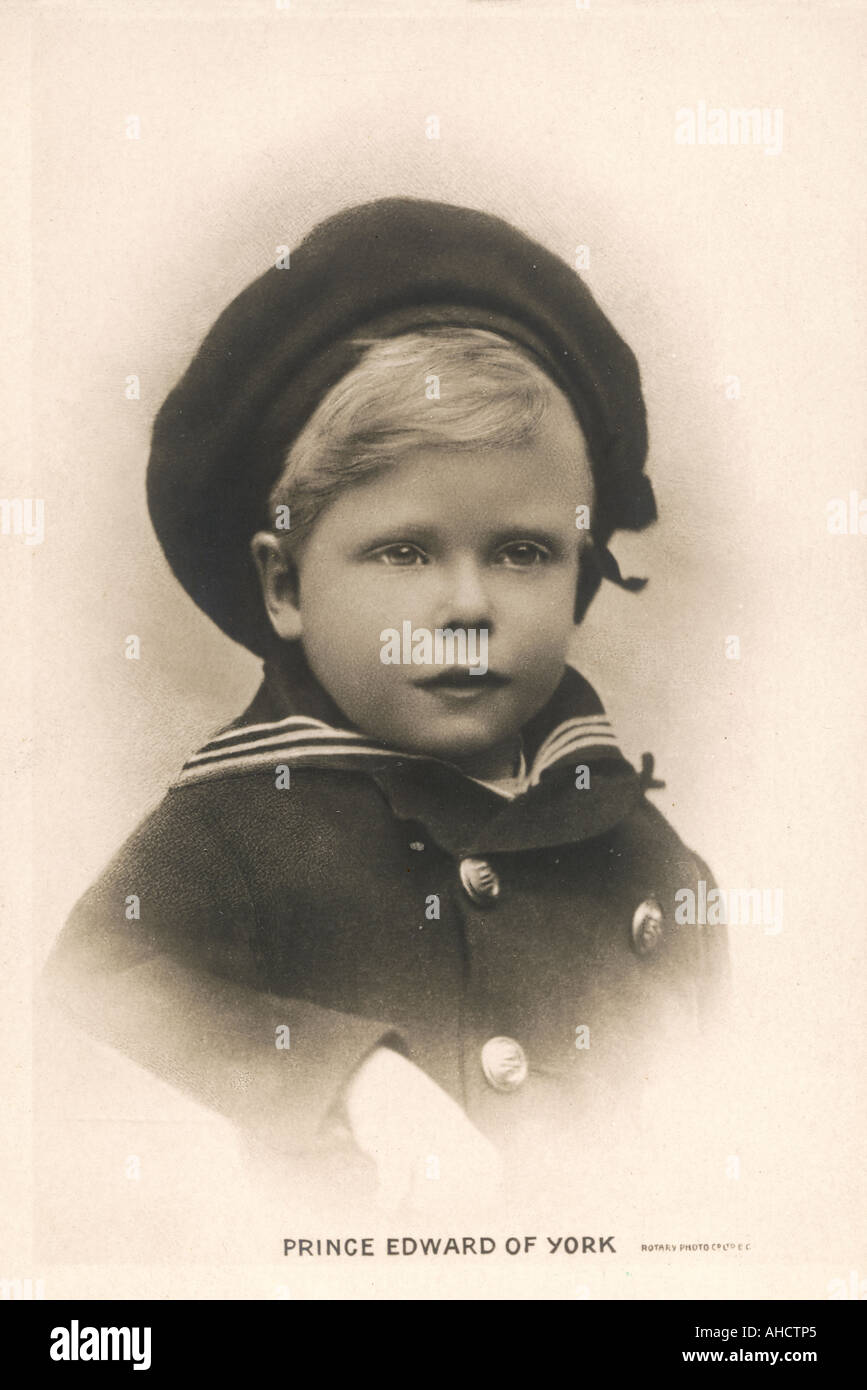 Edward Viii Boy Postcard Stock Photo - Alamy