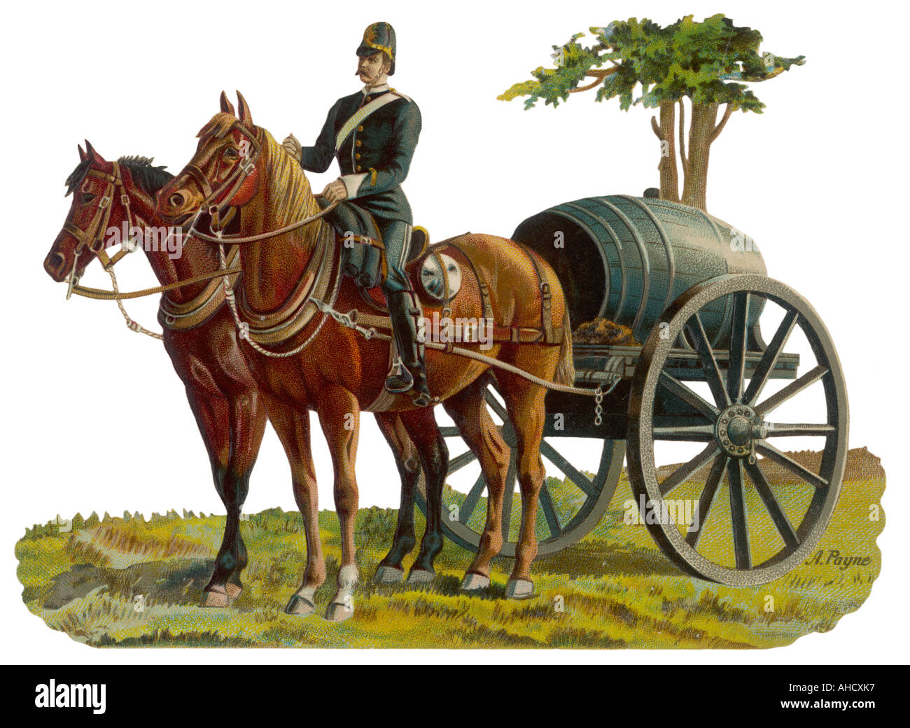 A horse drawn water carriage hi-res stock photography and images - Alamy