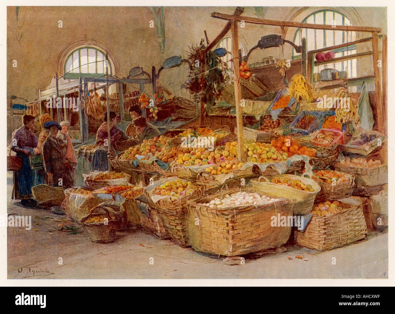 Market At Mentone 1906 Stock Photo - Alamy