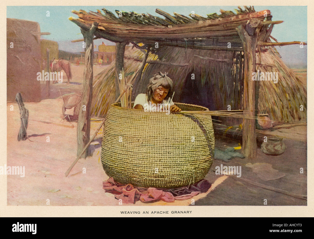 Apache woman weaving hi-res stock photography and images - Alamy