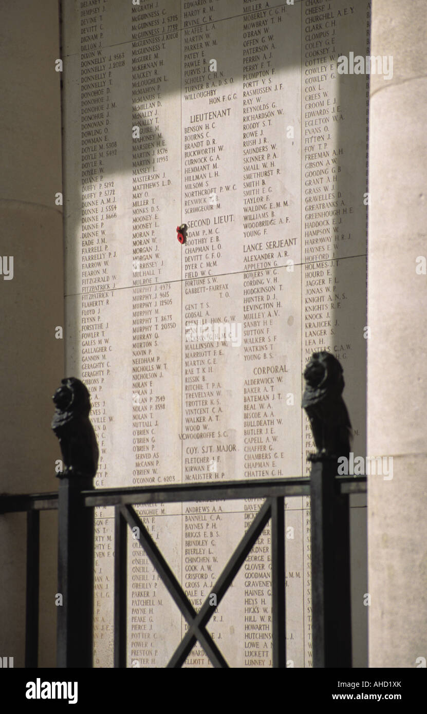 Menin Gate, monument to the war dead at Ypres, Belgium Stock Photo - Alamy