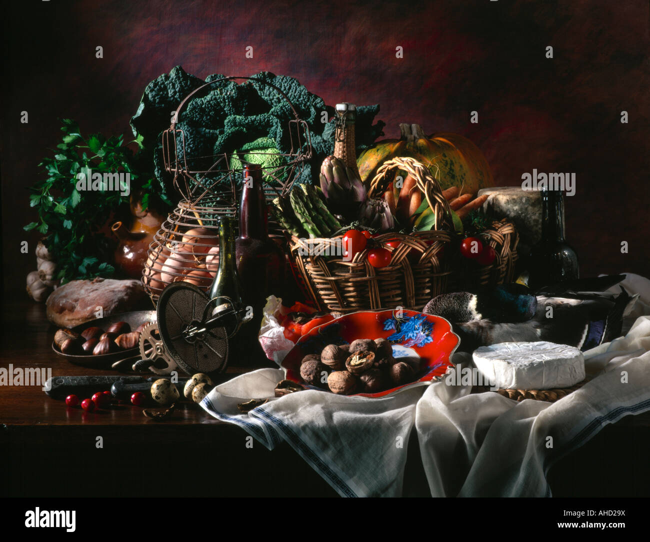 Dramatic old master editorial food still life Stock Photo - Alamy