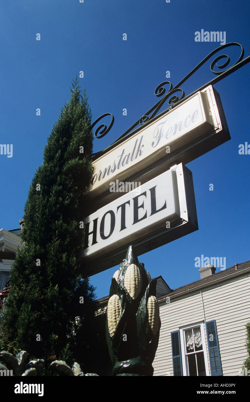 Cornstalk Fence Hotel sign, 915 Royal Street, French Quarter, New ...