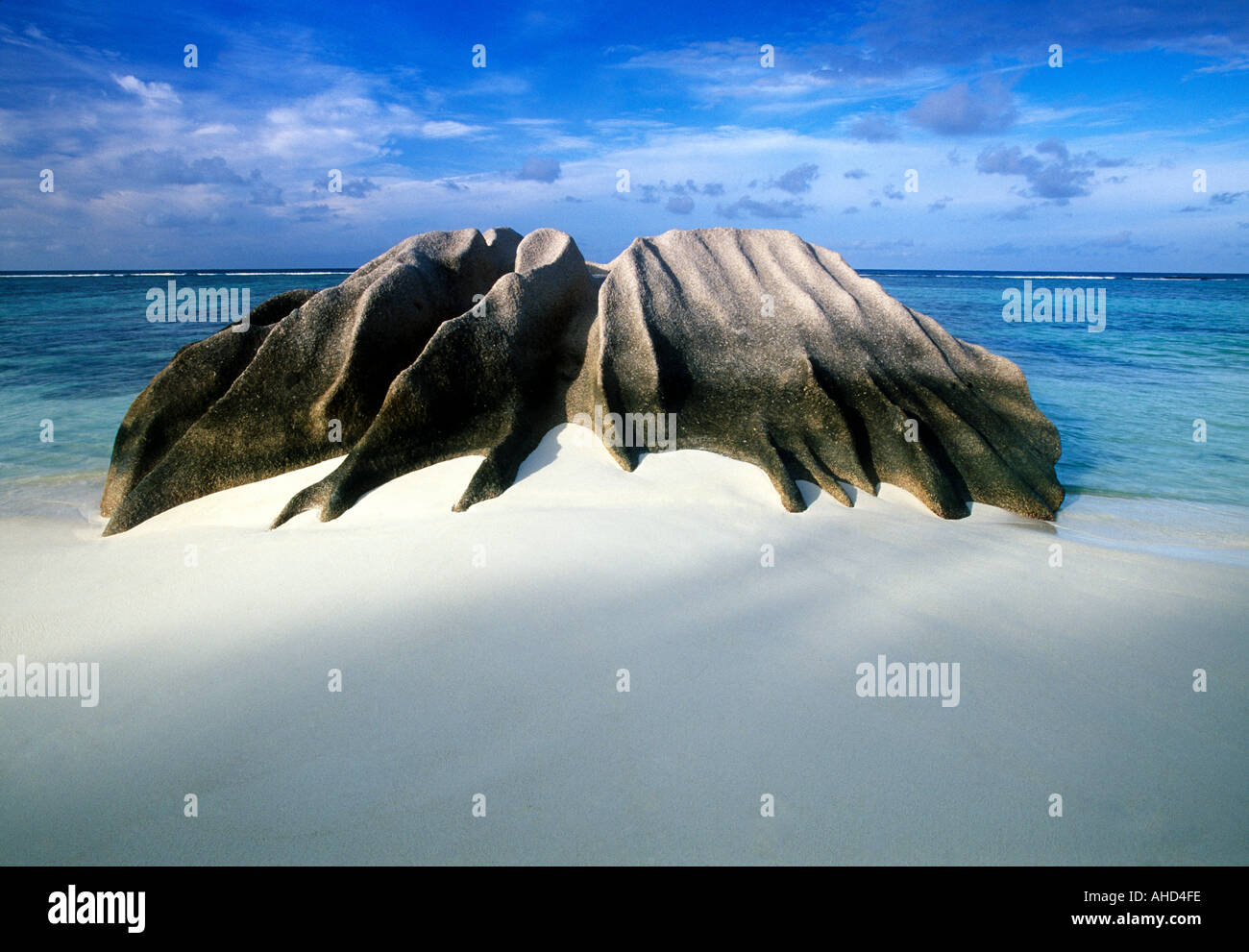 Indian Ocean, Seychelles, La Digue Island, Anse Source d'Argent Beach ...