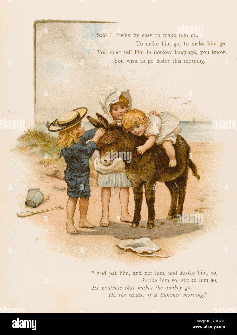 Child On Donkey Stock Photo - Alamy