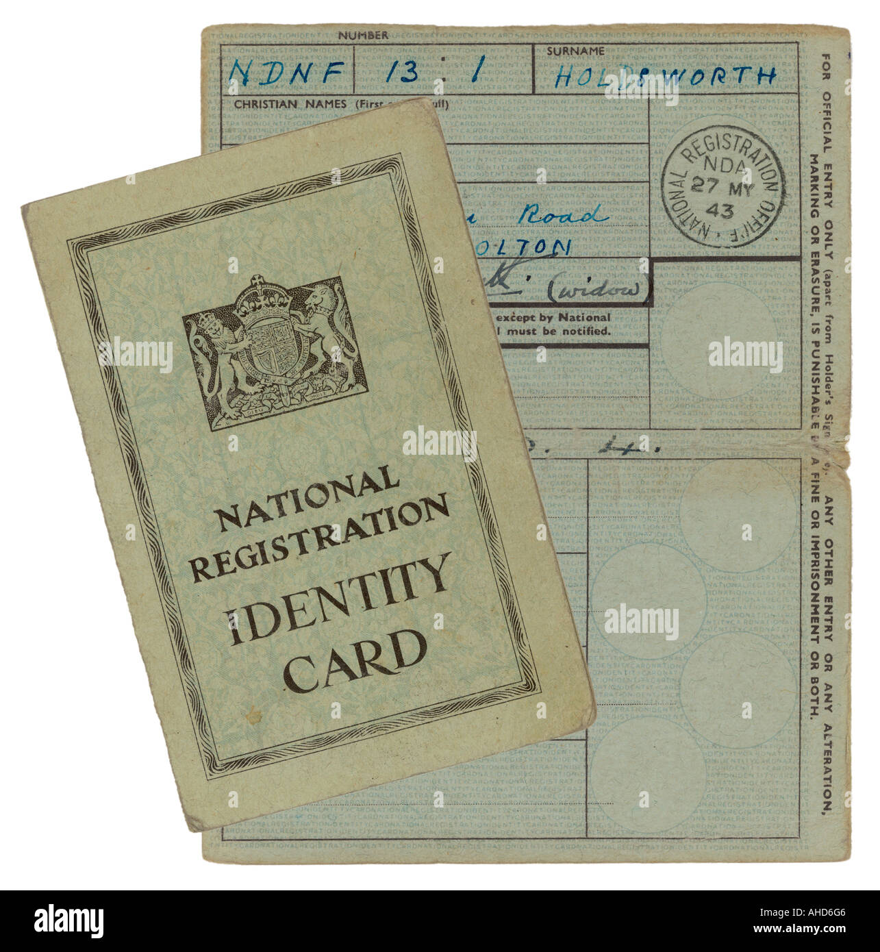 Identity card british hi-res stock photography and images - Alamy