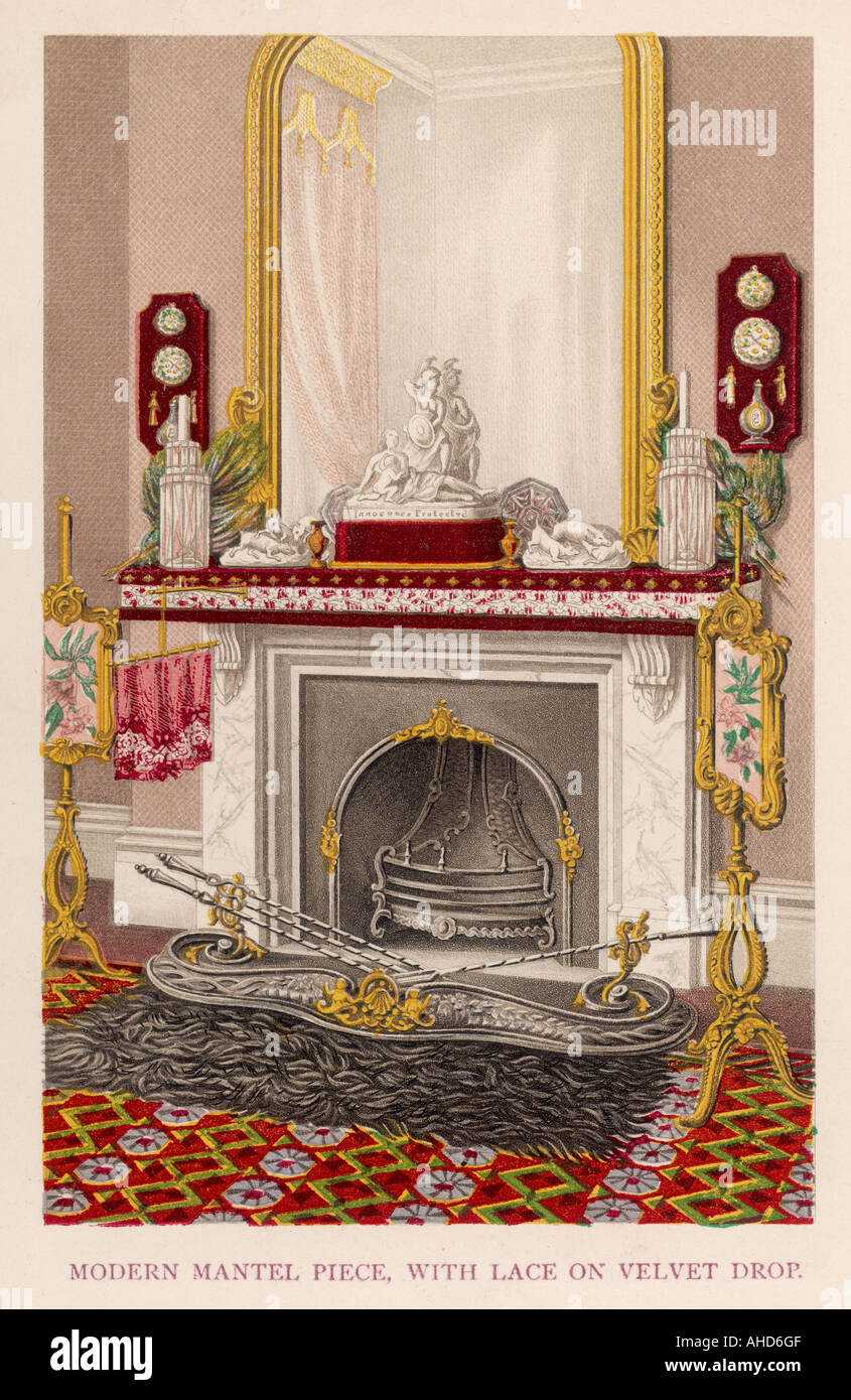 Modern Mantlepiece 1873 Stock Photo - Alamy