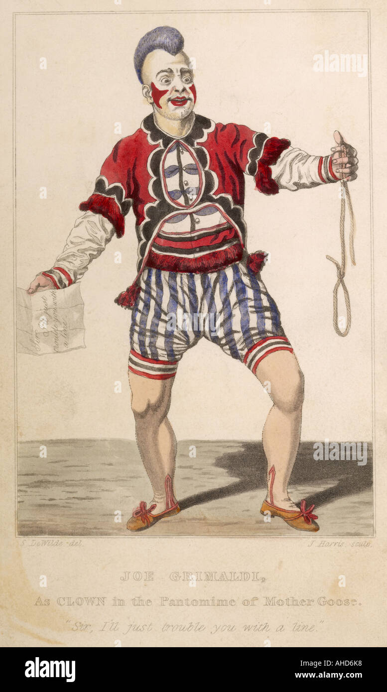 Joseph Grimaldi Clown Stock Photo - Alamy