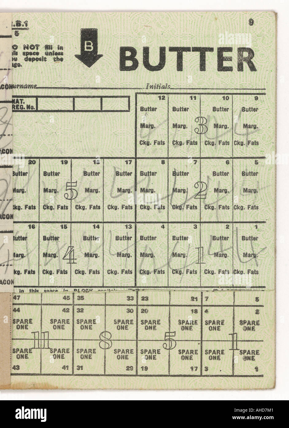 Ration book coupons hi-res stock photography and images - Alamy