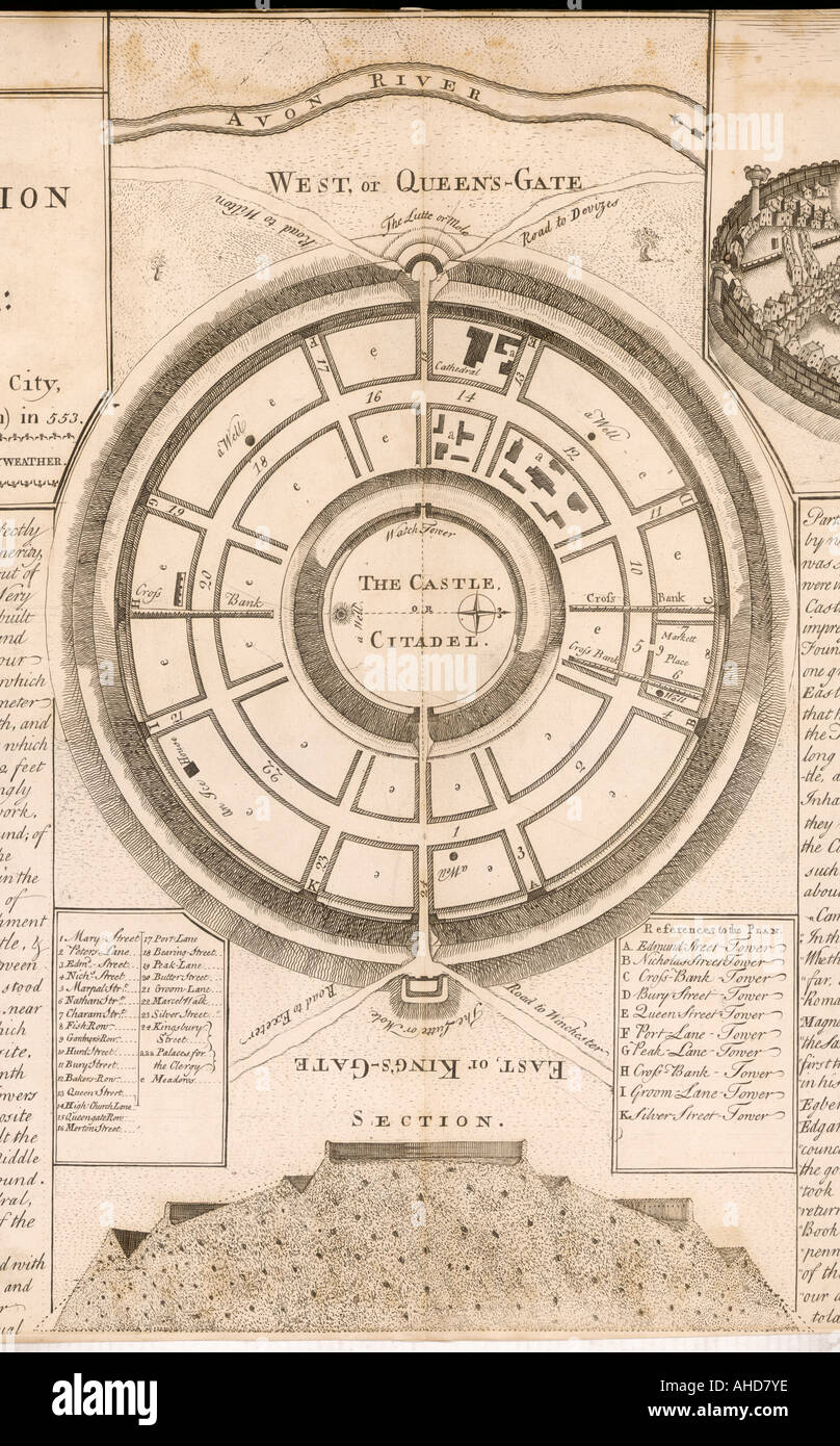 Old Sarum Plan Stock Photo - Alamy