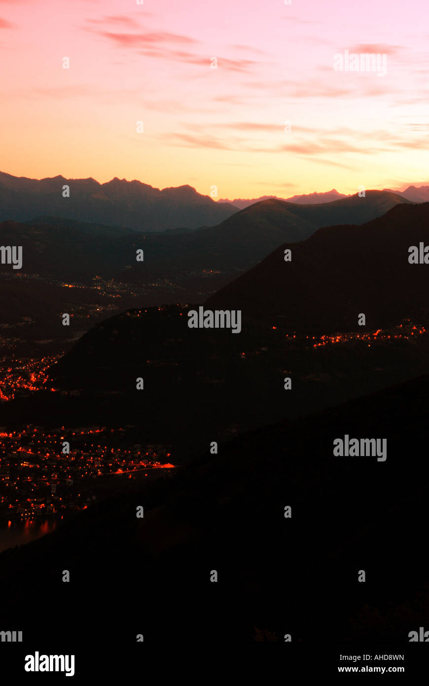 Sunrise over the Alps Stock Photo - Alamy