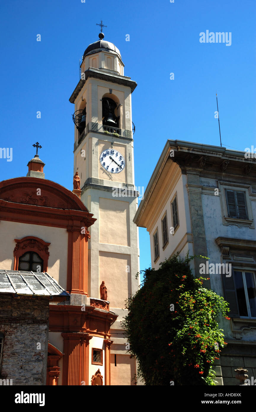 The church tower in Cernobbio on lake Como, Italy Stock Photo - Alamy